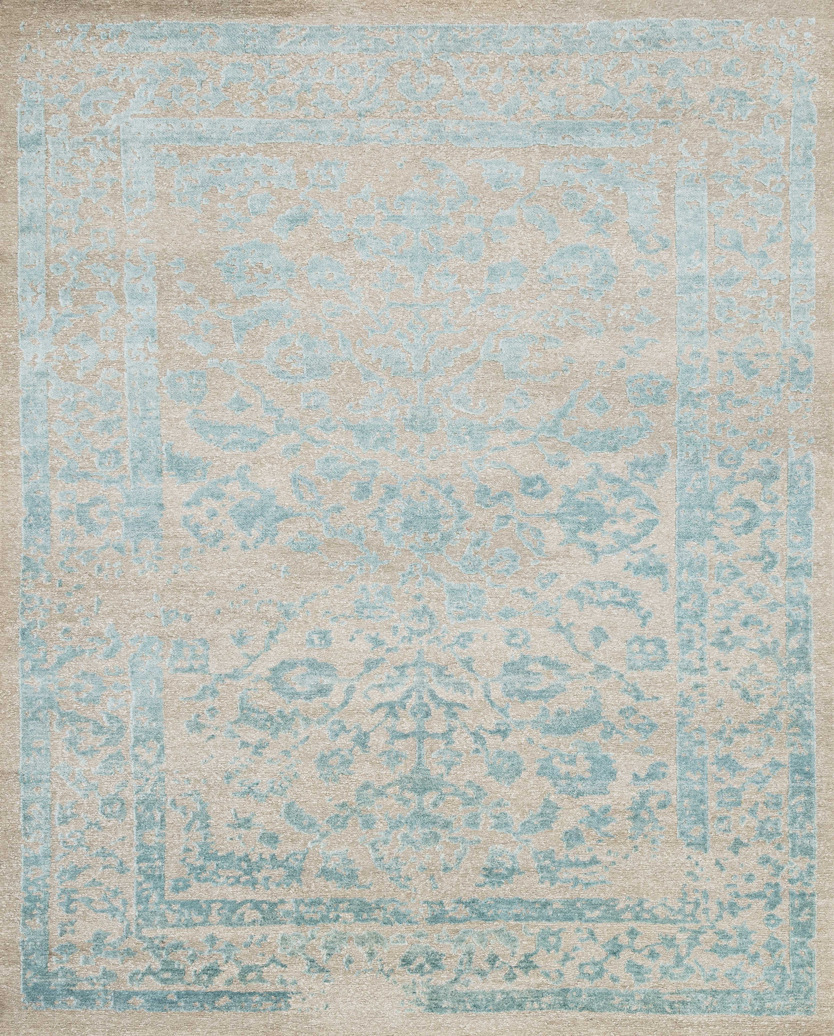 Cyrus Rug in Camel & Aqua – Vevano