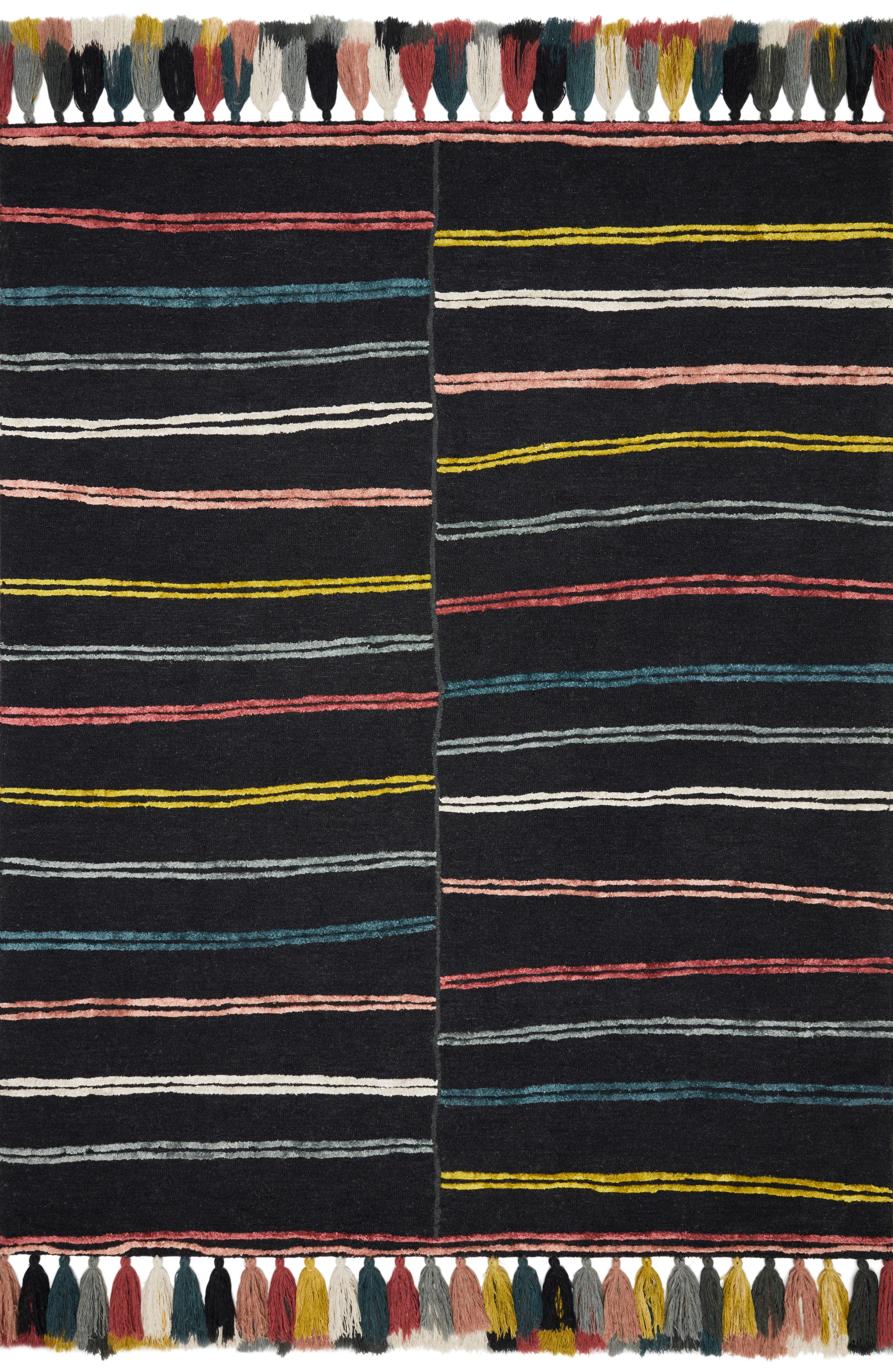 Jamila Rug in Charcoal & Multi – Vevano