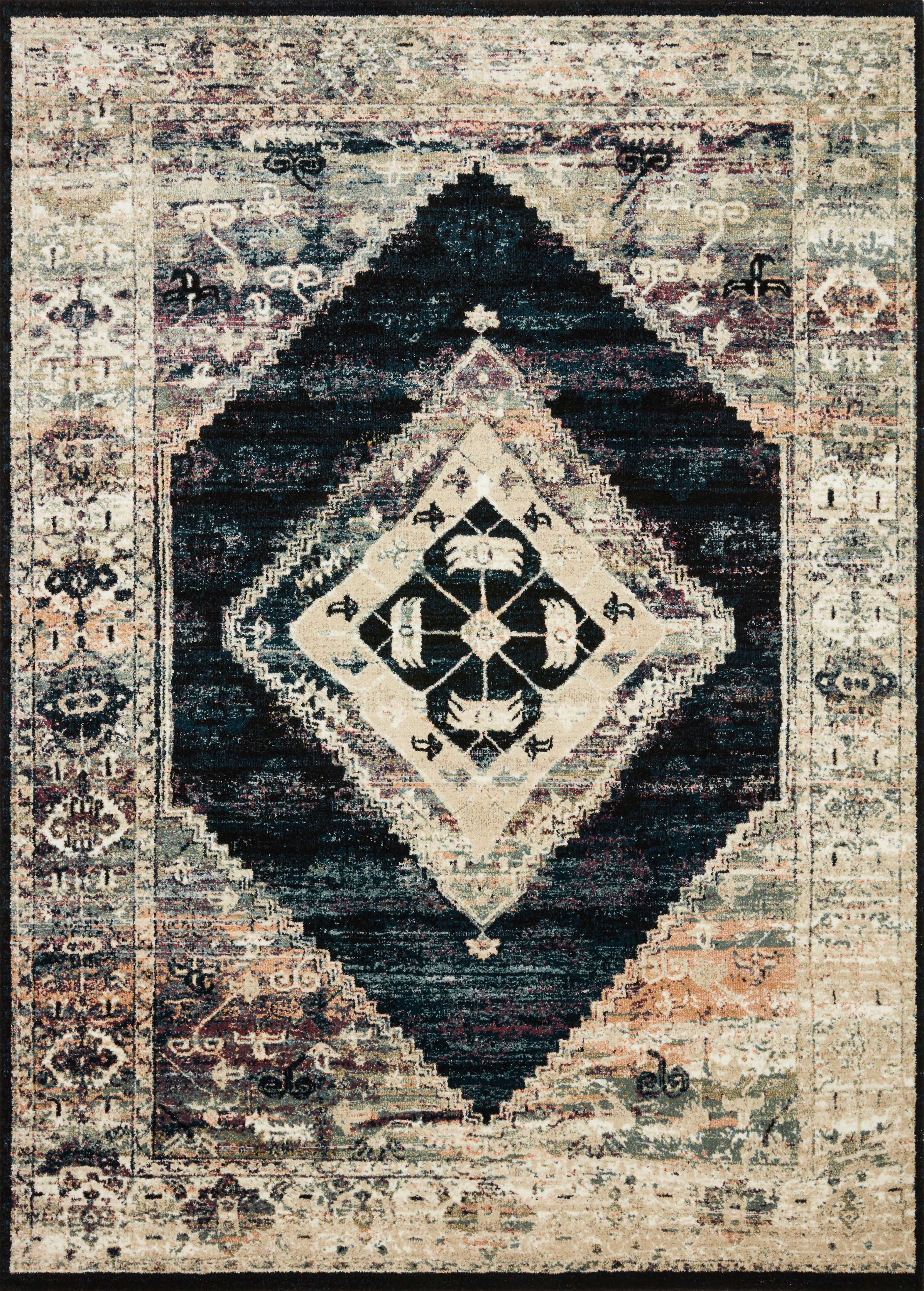 Jasmine Rug in Ink & Multi – Vevano