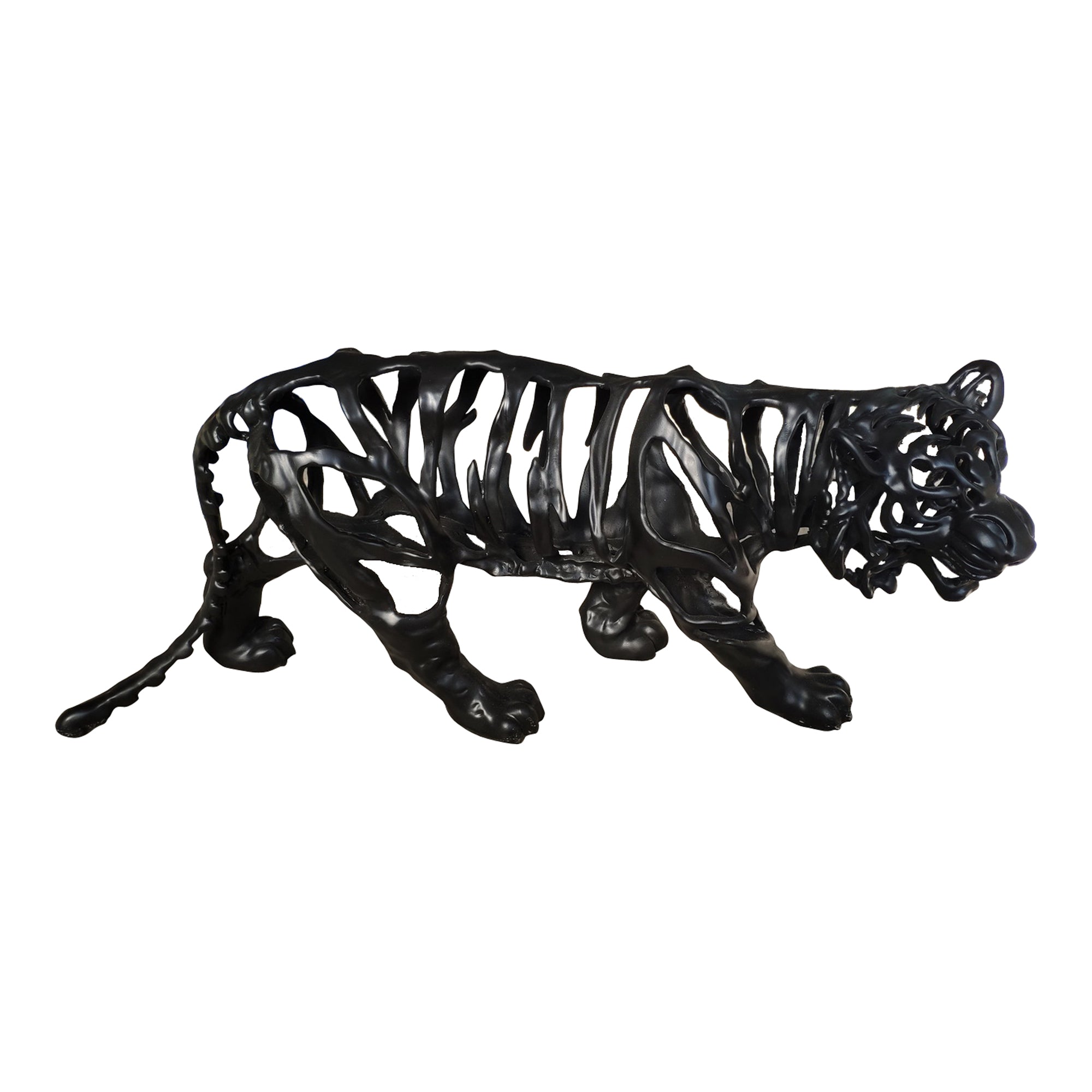 Moe's Home Tiger Statue in Black (14" x 33" x 11") - LA-1079-02 – Vevano